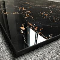 China Black Gold Marble Ceramic Floor Tile 600x600mm 600x1200mm for Bathroom Wall Skirting for sale