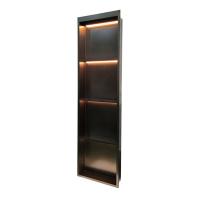 China Stainless Steel Bathroom Shower Niche 9 Inch Custom Size Wall Shelf Black Accessories for sale