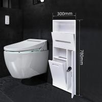 China Stainless Steel Bathroom Shower Niche 9 Inch Custom Size Wall Shelf Black Accessories for sale