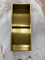 China Brushed Stainless Steel Shower Niche 600x300mm Modern Bathroom Storage Shelf for sale