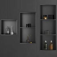 China Stainless Steel Shower Niche with LED Light 600x300mm Bathroom Storage Shelf for sale