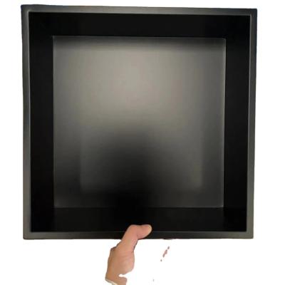 China Custom Size 9 Inch Stainless Steel Shower Niche Shelf Waterproof Black for Bathroom Storage for sale