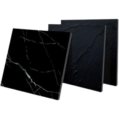China Stone Imitation Texture Black and White Outdoor Porcelain Floor Tile 600x600mm 600x1200mm for sale