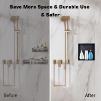 China Stainless Steel Shower Niche Shelf with LED Light 600mm x 200mm for Bathroom Storage for sale