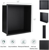 China Stainless Steel Shower Niche Shelf with LED Light 600mm x 200mm for Bathroom Storage for sale