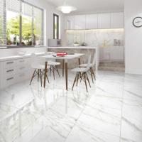 China Polished Porcelain Calacatta Marble Lobby Floor Tiles 600x600mm Modern Style for sale