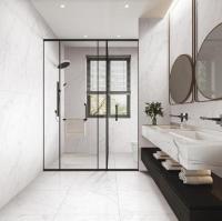 China Polished Porcelain Calacatta Marble Lobby Floor Tiles 600x600mm Modern Style for sale