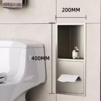 China Stainless Steel Shower Niche 200x400mm Waterproof Bathroom Storage Shelf for sale