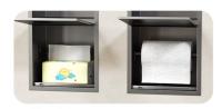 China Stainless Steel Shower Niche 200x400mm Waterproof Bathroom Storage Shelf for sale