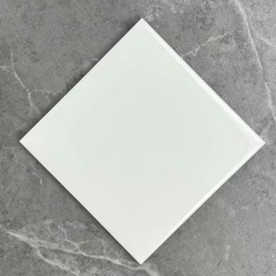 China Pure White Subway Wall Tile 150x150mm Ceramic Tiles for Bathroom and Living Room for sale