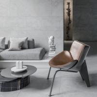 China Modern Style Porcelain Tiles Light Grey White Travertine Look Outdoor Wall Tile 600x600mm for sale