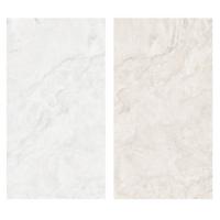 China Modern Style Porcelain Tiles Light Grey White Travertine Look Outdoor Wall Tile 600x600mm for sale