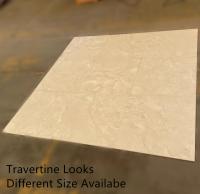 China Modern Style Porcelain Tiles Light Grey White Travertine Look Outdoor Wall Tile 600x600mm for sale