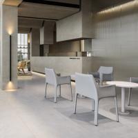 China Beige Travertine Porcelain Paver Tile 600x600mm 750x1500mm for Durable Indoor Outdoor Use for sale