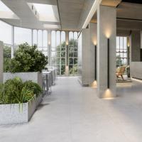 China Beige Travertine Porcelain Paver Tile 600x600mm 750x1500mm for Durable Indoor Outdoor Use for sale