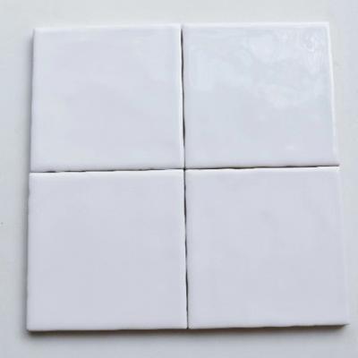 China Rough Texture Porcelain Subway Wall Tiles 150x150mm Glossy Ceramic Kitchen Bathroom for sale
