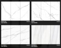 China 1200x2400mm Polished Glazed Marble Look Porcelain Floor Tile 9mm for Living Room for sale