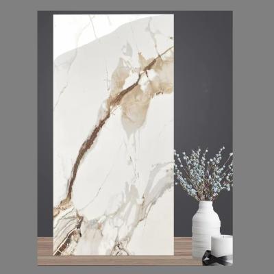 China Large Format Glossy Porcelain Slabs 1600x2700x12 mm for Living Room Decoration for sale
