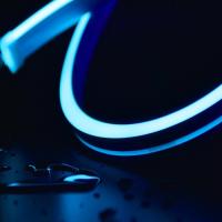 China 1220 Horizontal Bending MEDIA Silicone Neon LED Strip DC24V IP67 UV Resistant for sale
