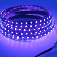 China CCIP Purple UVA UVC LED Strip 12V / 24V IP20 / IP65 Waterproof 5050 SMD 20m/Roll for sale