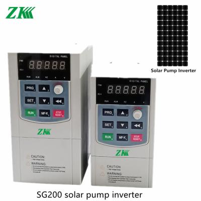 China SG200 220V MPPT VFD Solar Pump Inverter 0.75kW-4kW Dual Supply Mode for sale