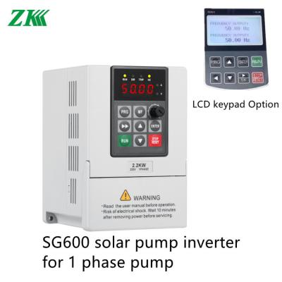 China SG600 MPPT Solar Pump Inverter 0.3-7.5kW for Single-Phase Pool Pumps with 99.6% Efficiency for sale