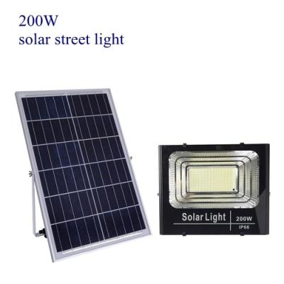 China 200W Solar LED Flood Light with 150m² Coverage, IP67 Waterproof Aluminum Housing and 36000mAh Battery for sale