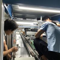China Automatic Battery Assembly Line AC380V 50 / 60HZ With 10000A Transistor for sale