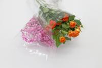 China Automatic Triangle Plastic Cone Bag Packaging Fresh Flower Sleeve Wicket Custom Logo Printing for sale