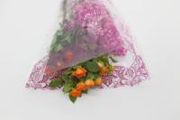 China Disposable PP Flower Bag Fresh Rose Wrapping Bouquet Sleeves Package Plastic Wicket for sale