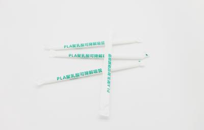 China 5mm 7mm 12mm Biodegradable Drinking Straw Custom White Black Individual Wrapped for sale