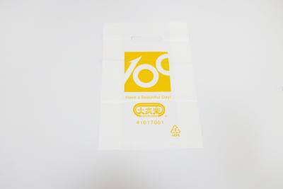 China Compostable T Shirt Shopping Bags Biodegradable Plastic Plant Based Material for sale