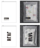 China Moisture Proof Frosted Pvc Eva Zip Lock Bag For Clothing Printed Logo Plastic Zipper Packaging for sale