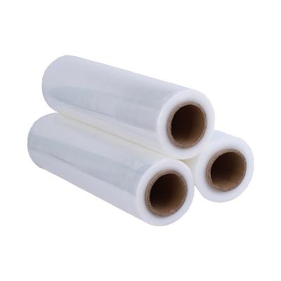 China Self Adhesive White Stretch Film 2.1kg Transparent 130mic Thickness for sale