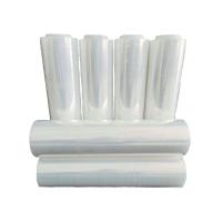 China Self Adhesive White Stretch Film 2.1kg Transparent 130mic Thickness for sale