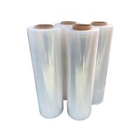 China Self Adhesive White Stretch Film 2.1kg Transparent 130mic Thickness for sale