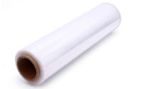 China Self Adhesive White Stretch Film 2.1kg Transparent 130mic Thickness for sale