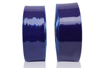 China Blue PVC Packing Stretch Film Wrap Roll 35mm Width OD 230mm Brush Silk Customized for sale