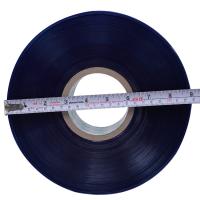 China Blue PVC Packing Stretch Film Wrap Roll 35mm Width OD 230mm Brush Silk Customized for sale