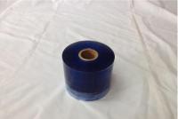 China Blue PVC Packing Stretch Film Wrap Roll 35mm Width OD 230mm Brush Silk Customized for sale
