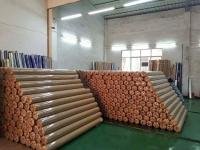 China Blue Self Adhesive PVC Film Roll Electrostatic For Car Window Bags Shoes Protection for sale