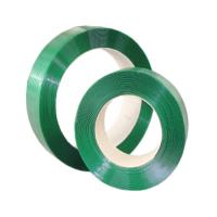 China High Tension 25mm PET Strapping Band Roll Green 0.044inch Thickness For Packing Glass for sale