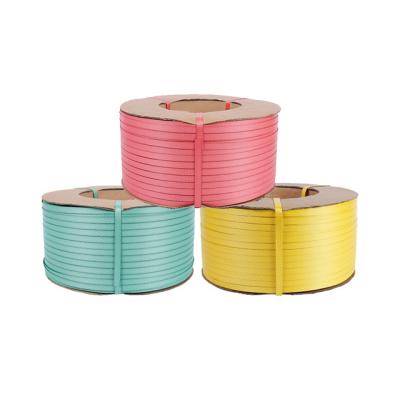 China Colorful Printed PP Strapping Band Polypropylene Roll 0.65mm 120kg Tension for sale