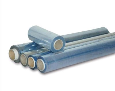 China 0.2mm Blue PVC Lamination Film 245cm Width 40kg Transparent Sheet For Packing for sale