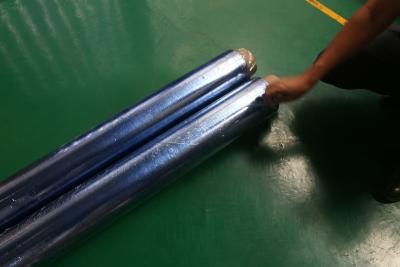 China 1.37m 30m PVC Film Roll For Wrapping Soft 50cm Width Blue Normal Clear for sale