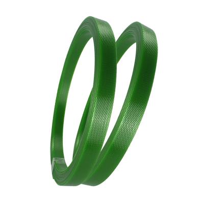 China Customization PET Strapping Band 12mm 20mm Width Green Plastic Band For Packaging for sale