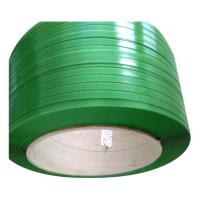 China Embossed PP Strap Roll High Tension Green Plastic Strapping Band 12.7mm Width 20kg for sale