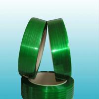 China 16mm Width PET Polyester Strapping 20kg Plastic Green PET Strap 0.5mm Thickness for sale