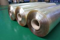 China Non Phthalate PVC Clear Plastic Rolls 240cm Transparent Furniture Wrapping Film for sale
