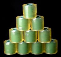 China High Sticky Wrap Transparent Yellow Plastic Film OD 250mm 35mm Width for sale